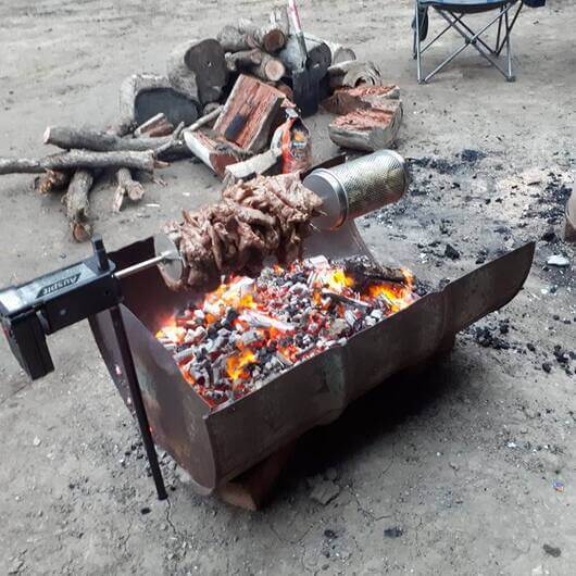 Auspit Compact Portable Camping Spit Rotisserie Package - Original ...