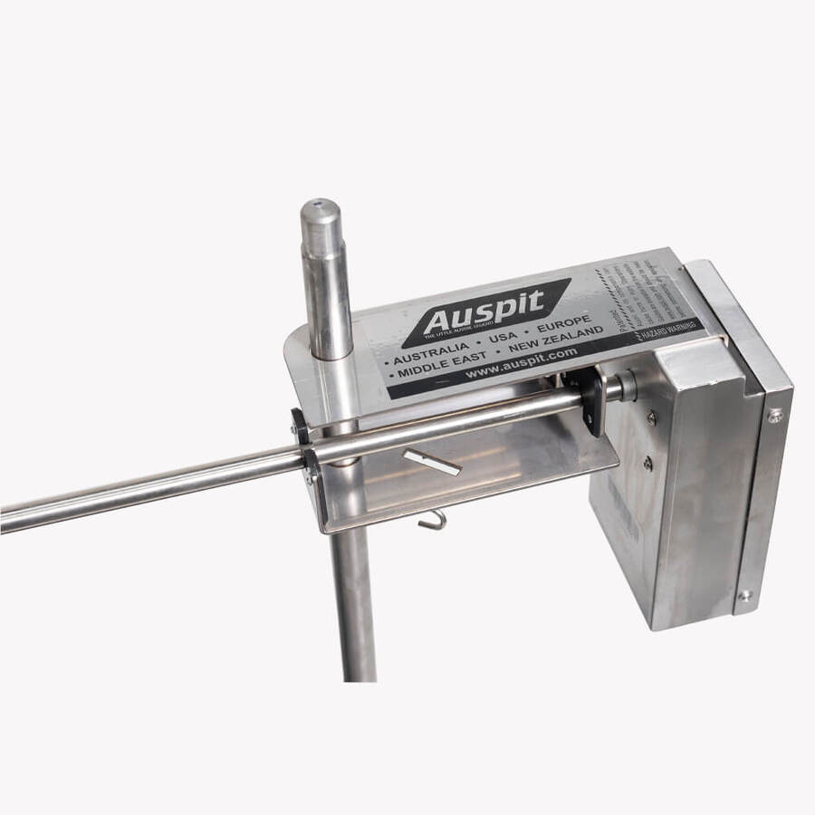 Auspit Compact Portable Camping Spit Rotisserie Package - Silver - Spit ...