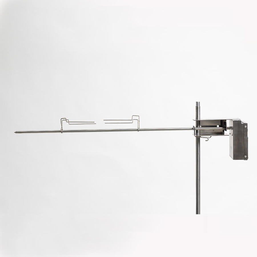 Auspit Compact Portable Camping Spit Rotisserie Package - Silver - Spit ...