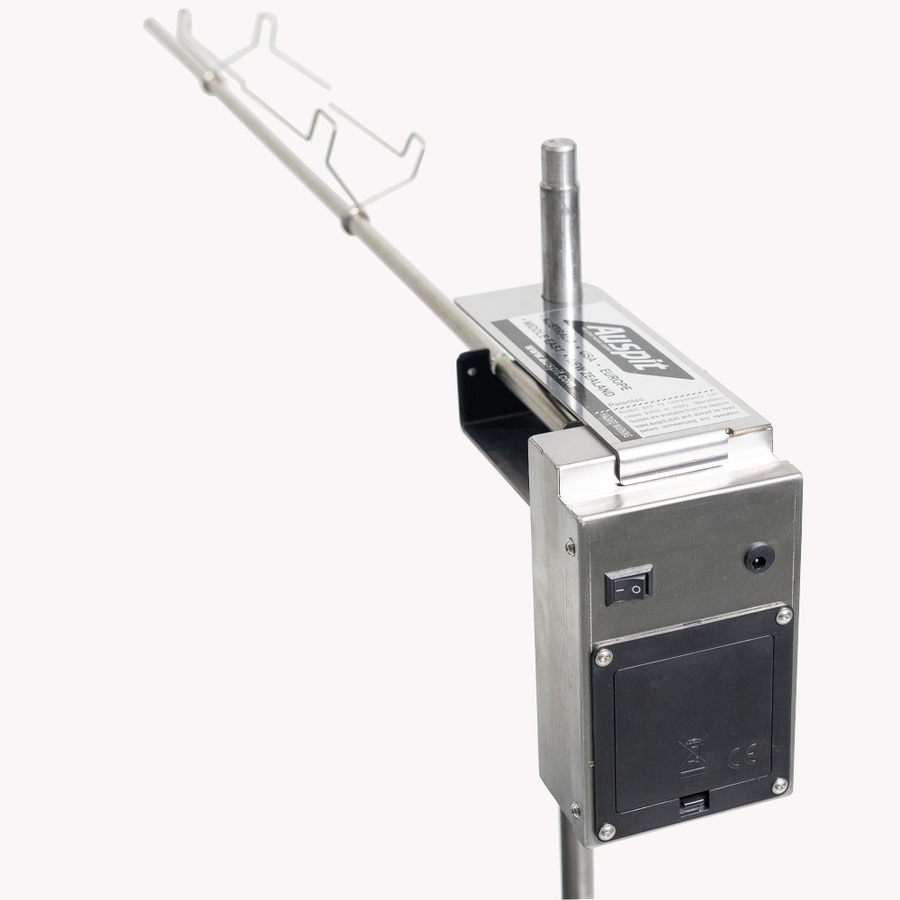 Auspit Compact Portable Camping Spit Rotisserie Package - Silver - Spit ...