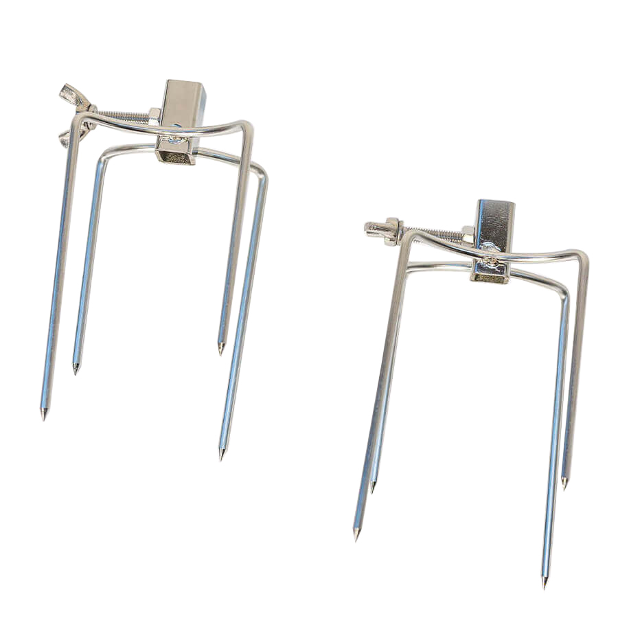 Small 4 Prong Rotisserie Fork for Chicken - 10mm square x 2 - Flaming ...