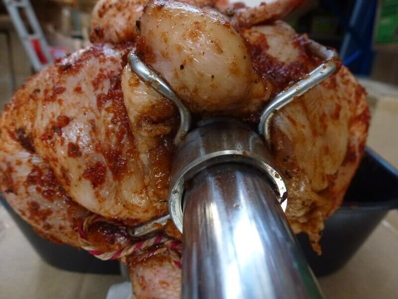 Large 4 Prong Rotisserie Fork for Chicken - 28mm(1 inch) Round x 2 ...