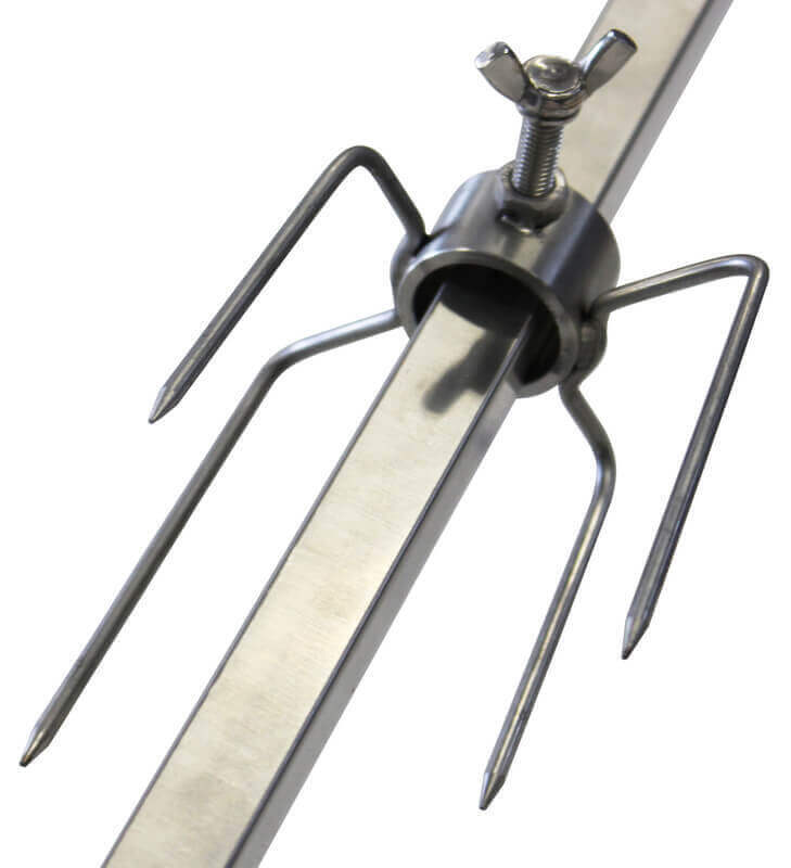 Large 4 Prong Rotisserie Fork for Chicken - 28mm(1 inch) Round x 2 ...