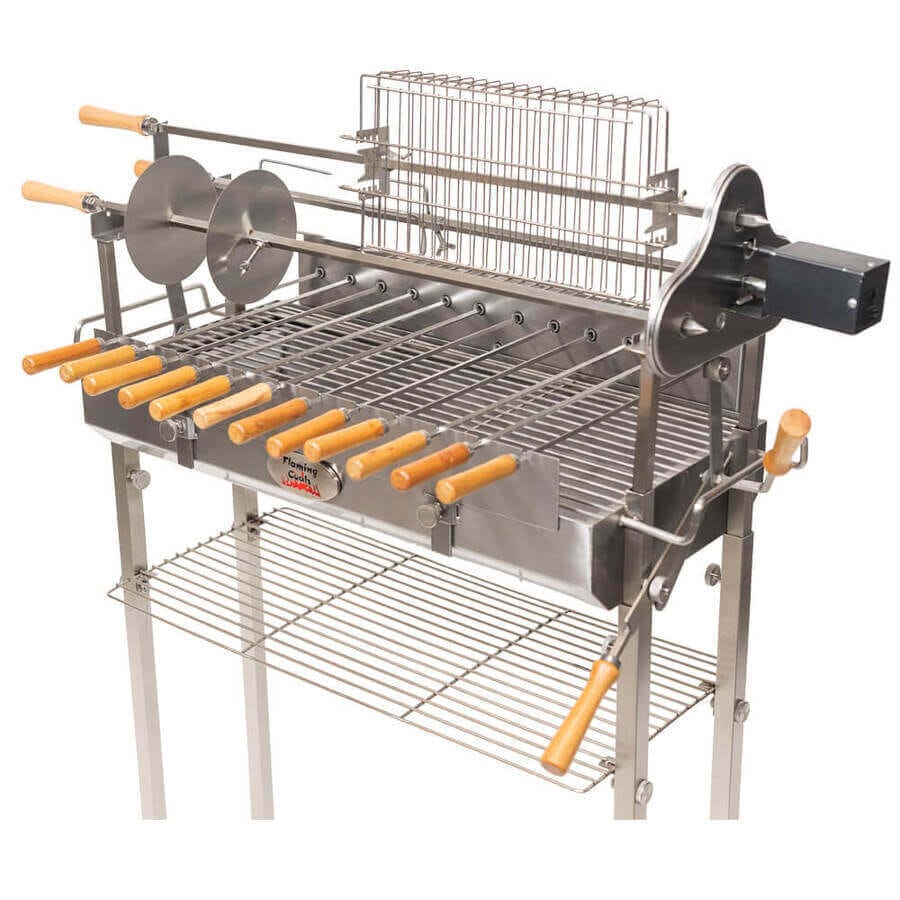 Deluxe Cyprus Grill Spit - Stainless Steel - Flaming Coals - Spit ...