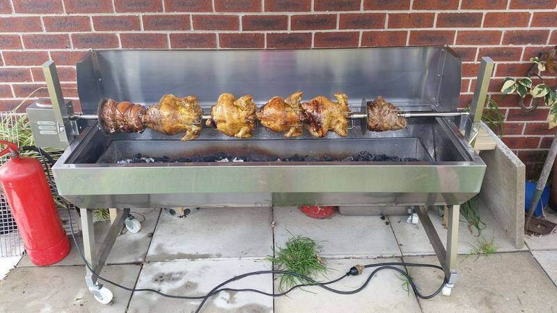1500 Stainless Steel Spartan Spit Roaster | Flaming Coals - Spit ...
