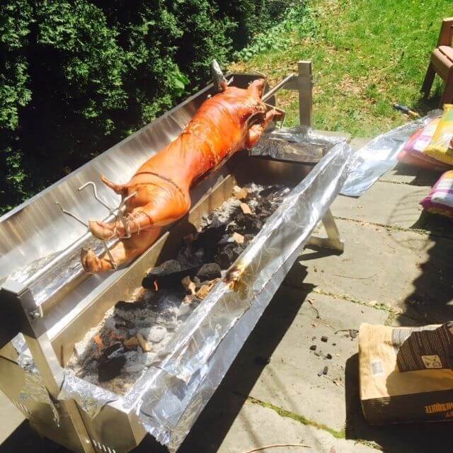 1500 Stainless Steel Spartan Spit Roaster | Flaming Coals - Spit ...