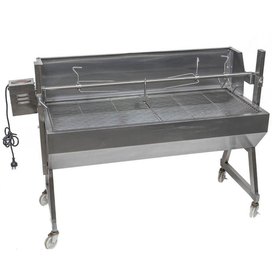 1200 Stainless Steel Spartan Spit Roaster | Flaming Coals - Spit ...