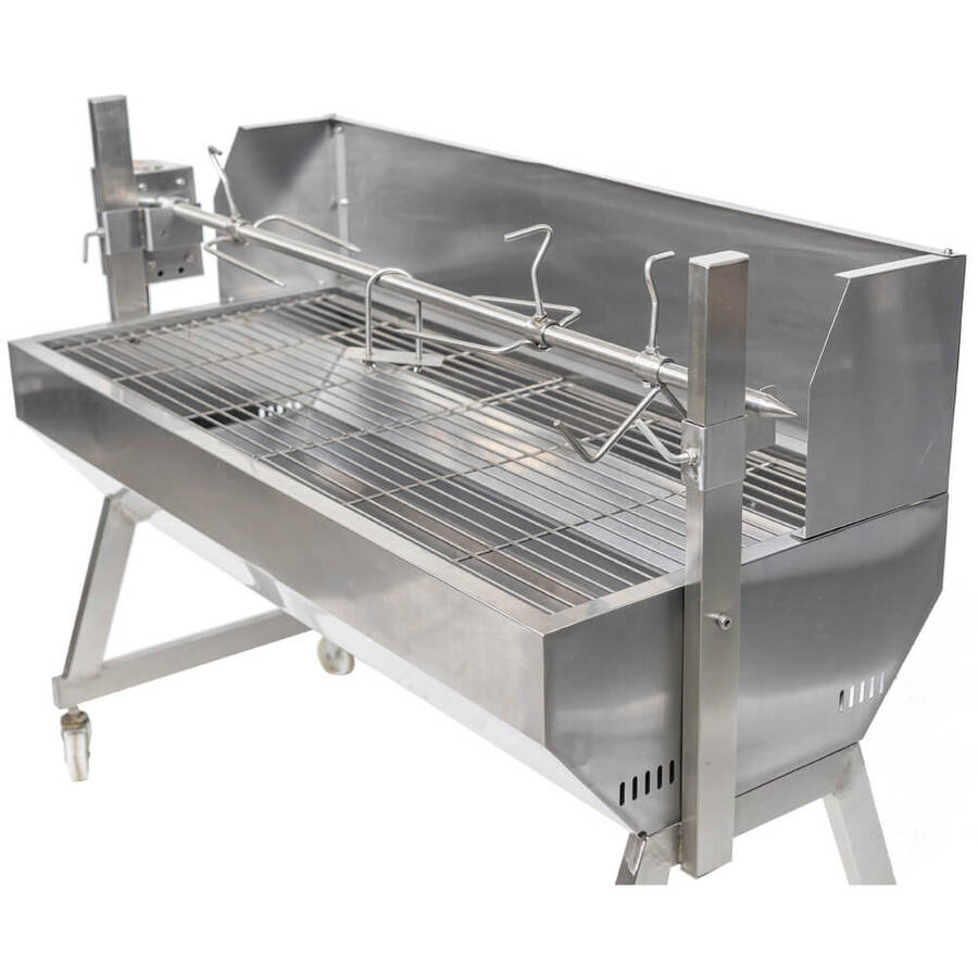 1200 Stainless Steel Spartan Spit Roaster | Flaming Coals - Spit ...