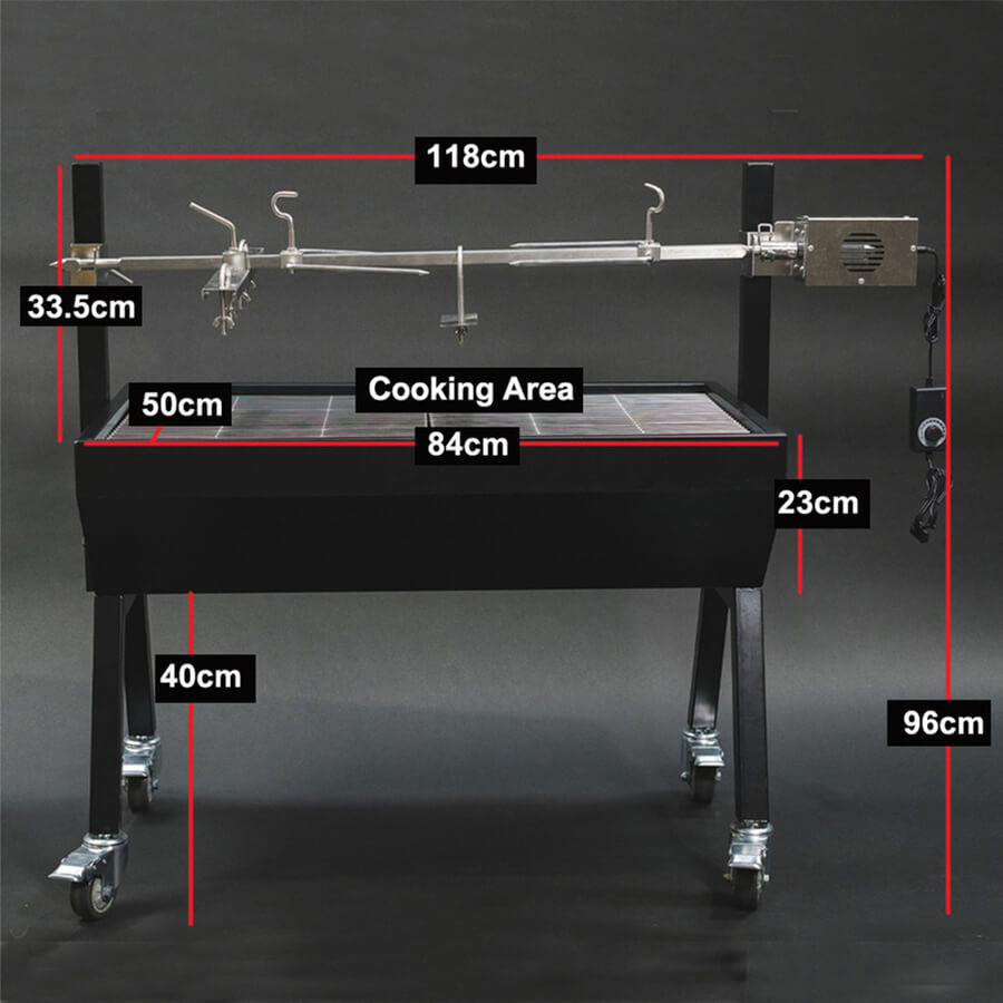 Medium Size Spit Roaster with 20kg Motor - 850 - Spit Roasters Australia