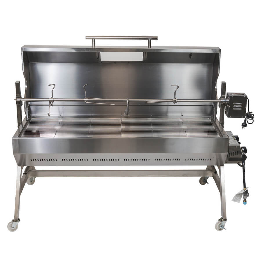 DUAL FUEL Charcoal and Gas Spit Roaster 1500mm | Flaming Coals - Spit ...