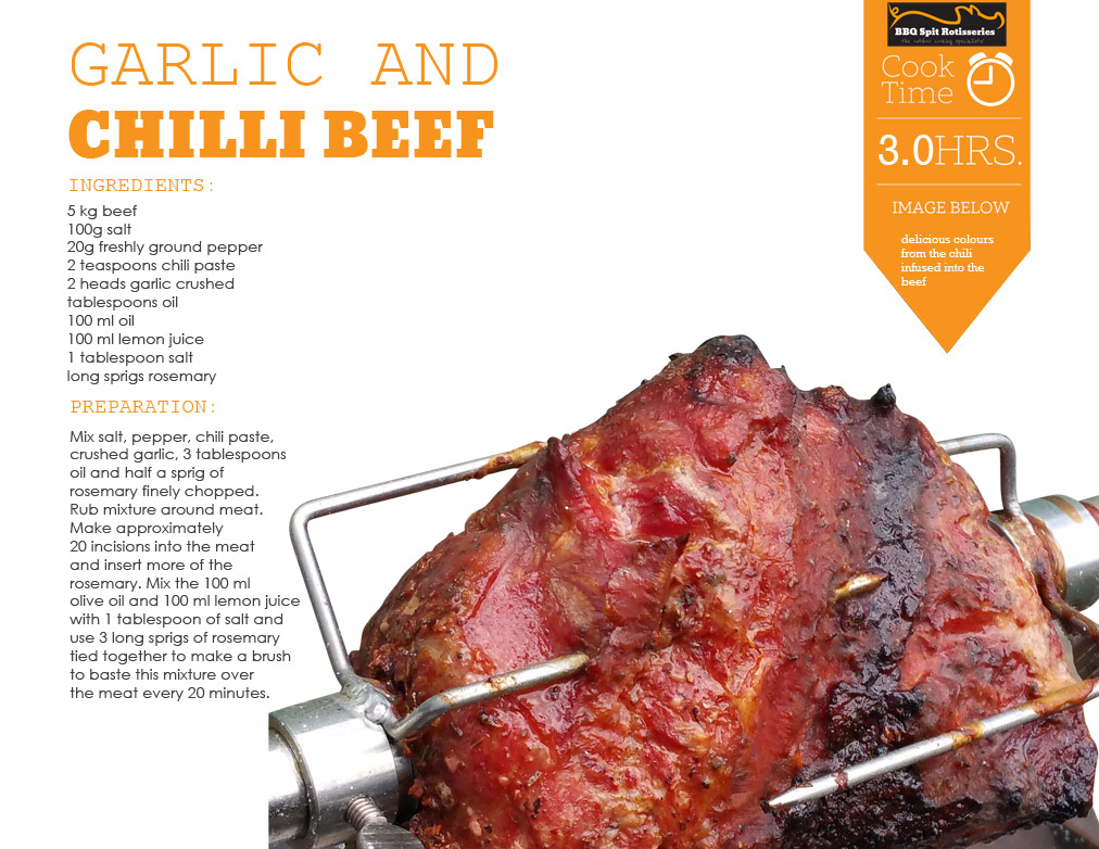 Roasted Beef Chili with garlic - Spit Roasters Australia