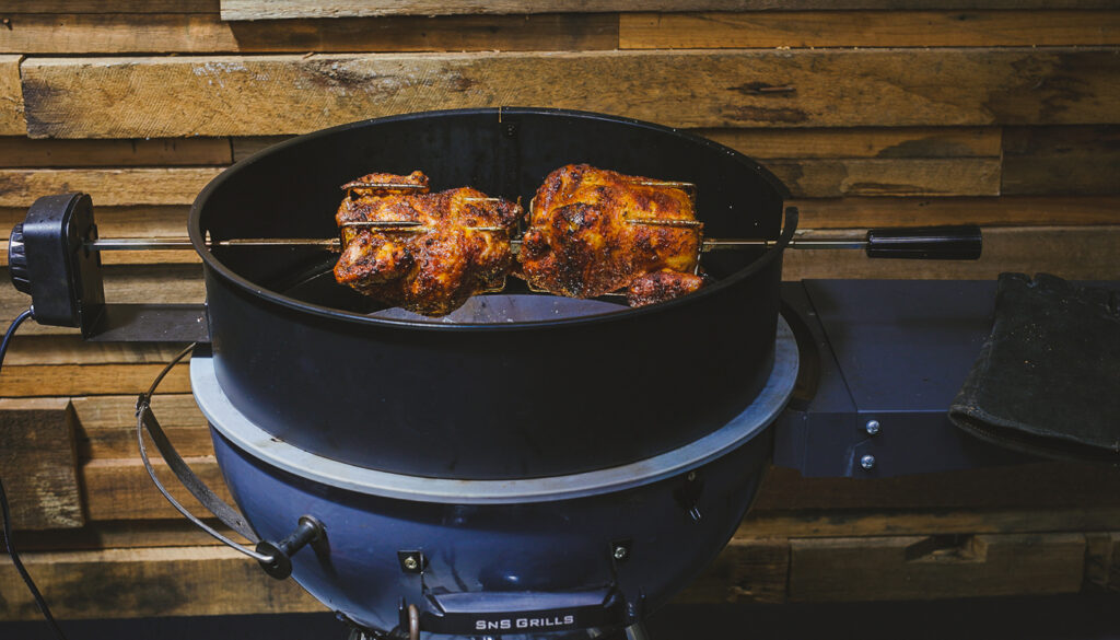 How to Roast a whole Chicken on a Kettle Rotisserie